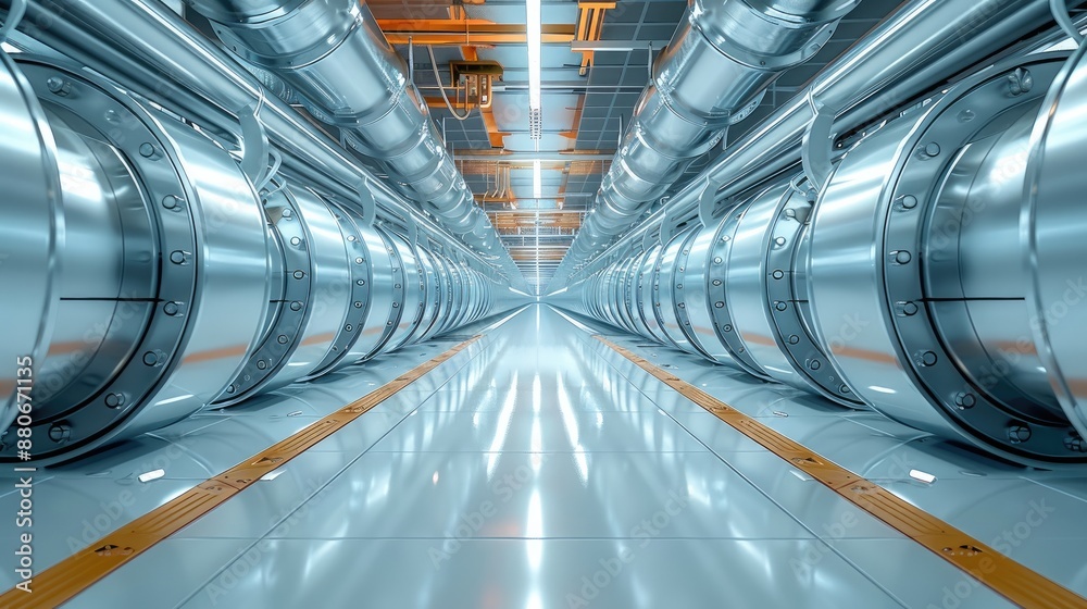 At the factory, a bellows pipeline is used in the semiconductor ...