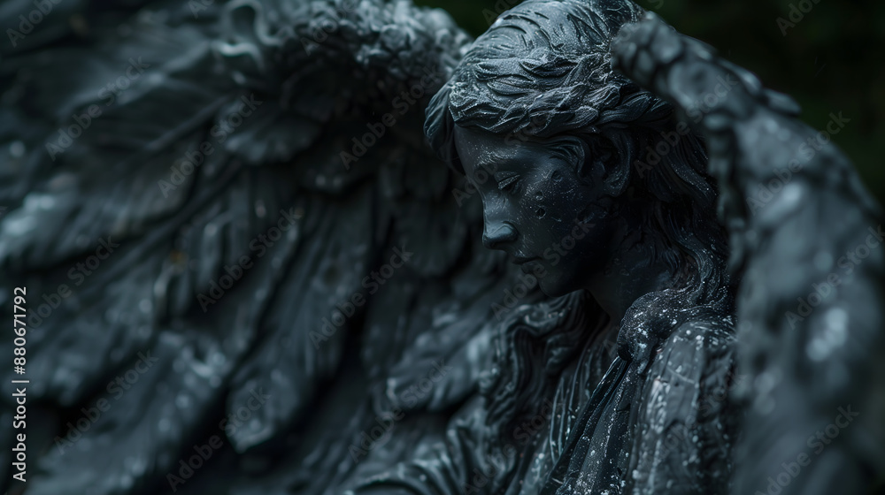 Escultura del angel caido Stock Illustration | Adobe Stock
