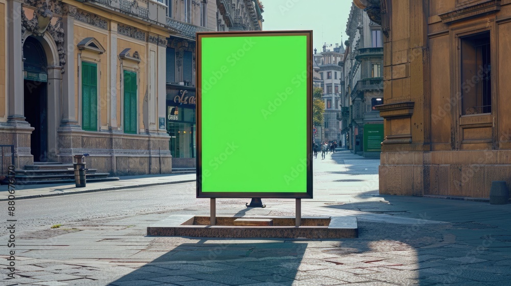 Standing Out in History - Vertical Blank Green Screen Billboard Mock-up ...