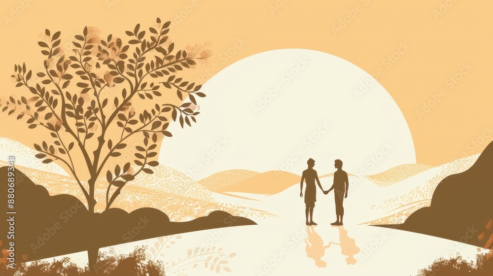 Genesis : Adam and Eve , Biblical Illustration of Adam and Eve’s ...