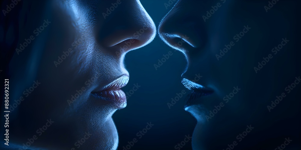 Isolated dark image depicting emotional dysregulation associated with ...