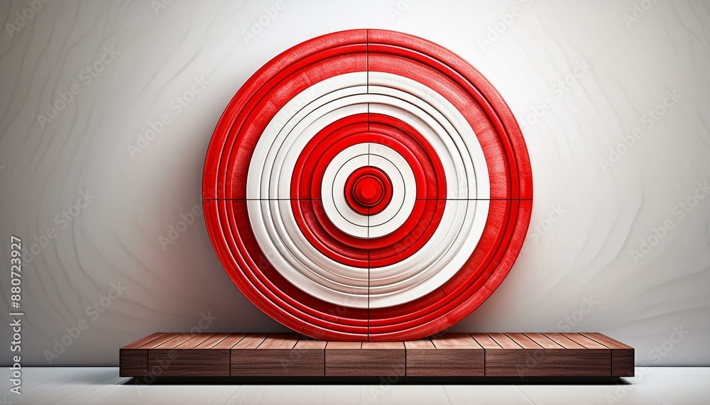 Arrow hitting bullseye target in a simple and clear illustration of ...