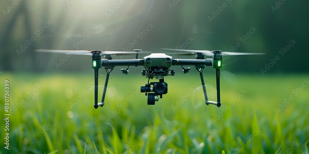 Advanced drone with specialized sensors gathers environmental data to ...
