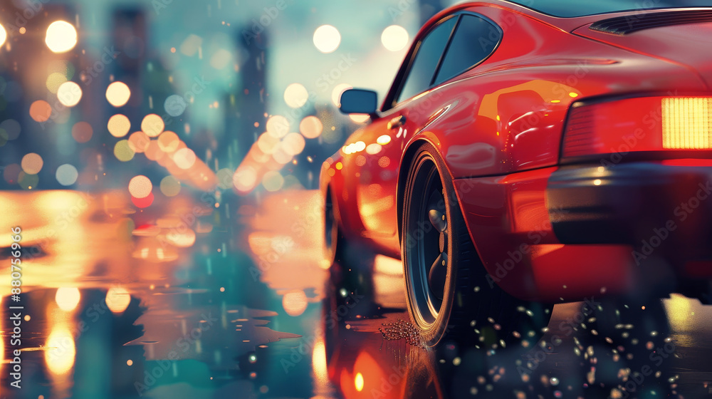 Urban Environment: Place the cars in a realistic urban setting, such as ...