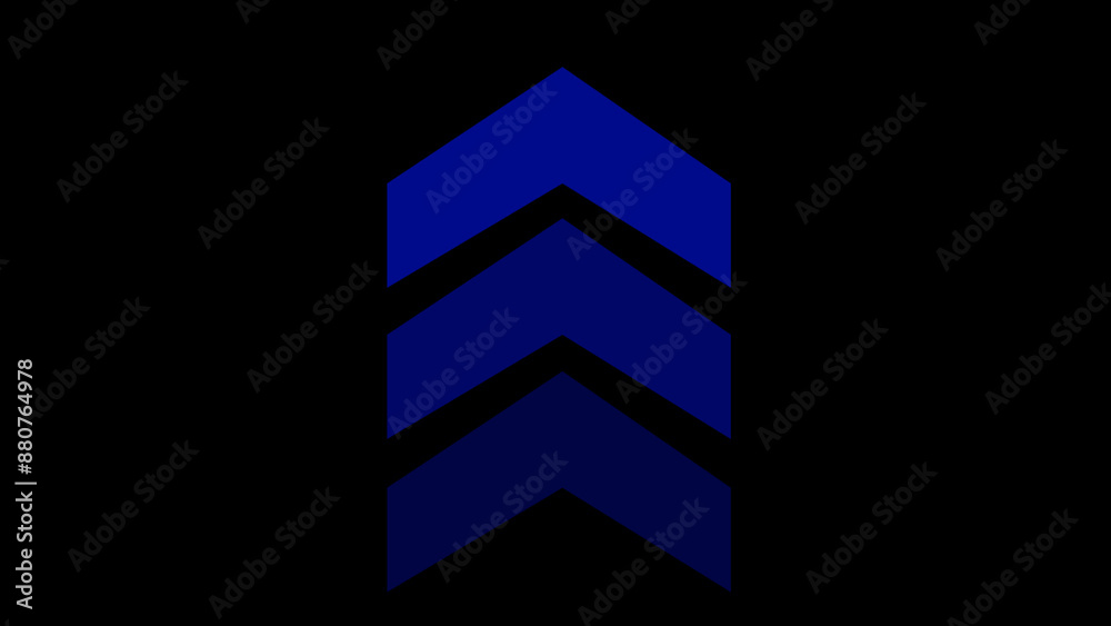 Animation of sweep arrow icon, upward and transparent with black ...