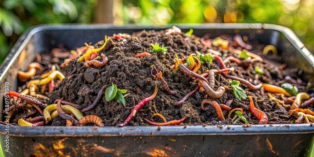 Starting a worm composting bin to create nutrient rich soil for garden ...