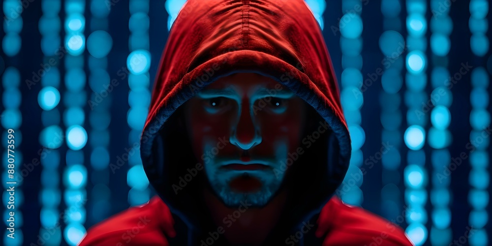 Foto de Cybercrime involving hacking phishing and email scams. Concept ...