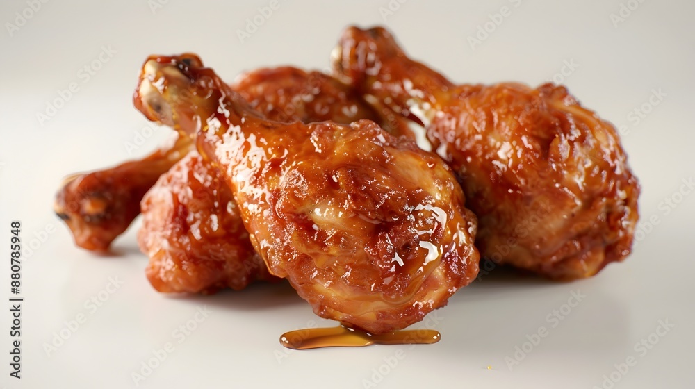 Crispy golden fried chicken with a glistening tempting honey glaze ...