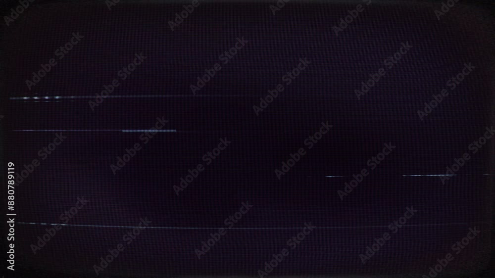 CRT TV Screen. VHS TV Lines. Noise No Signal. Vintage TV Screen Effect ...