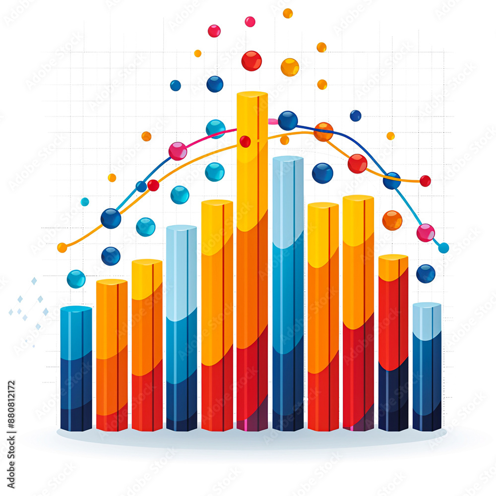 Dynamic Sales Graph Clipart Illustration for Performance Analysis Stock ...