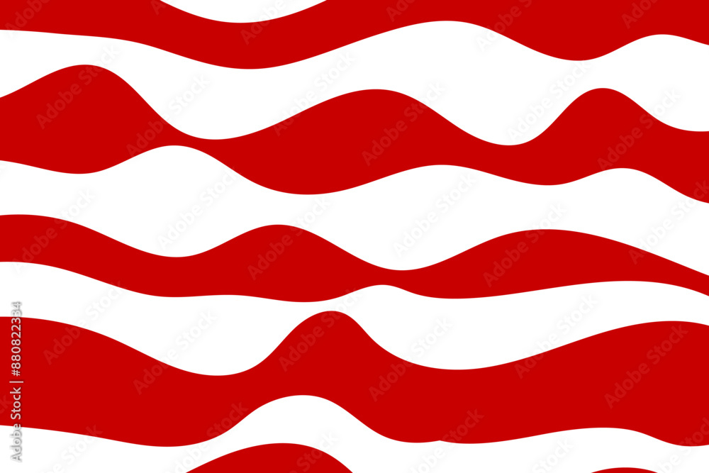 Neon Red And White Wave Lines Pattern On Background With Light. Vector ...