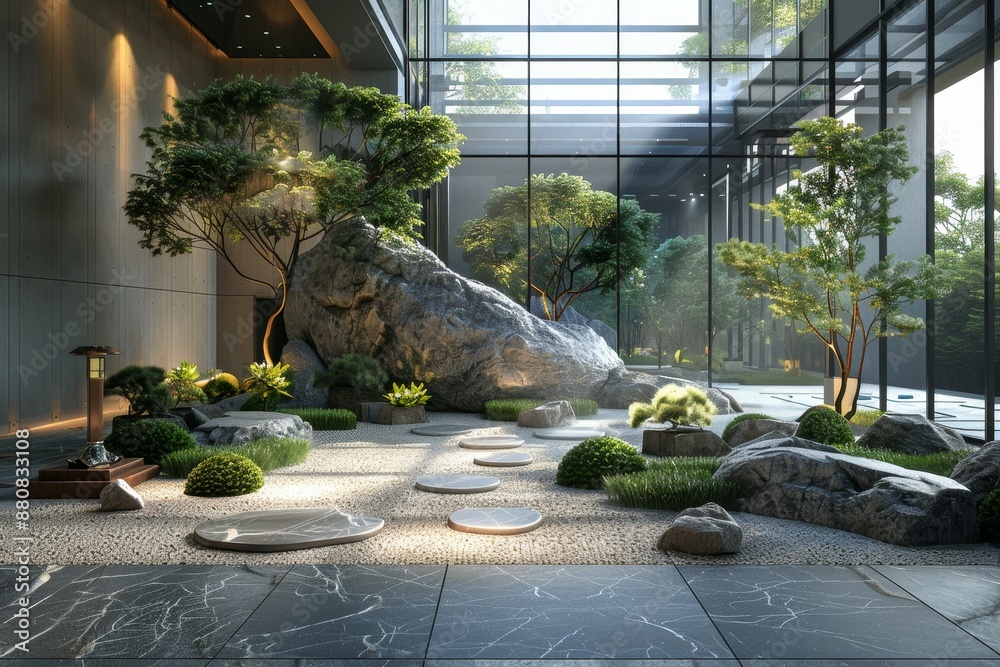 98 High-tech public space with digital art, realistic, high resolution ...