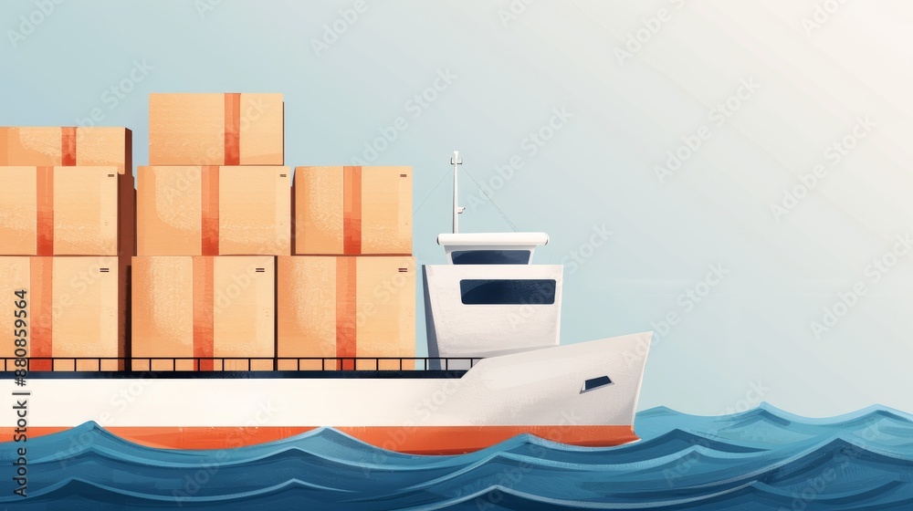 Movements analysis flat design front view logistics theme watercolor ...