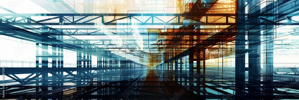 Abstract Architecture and Industrial Design - Abstract image showing a ...