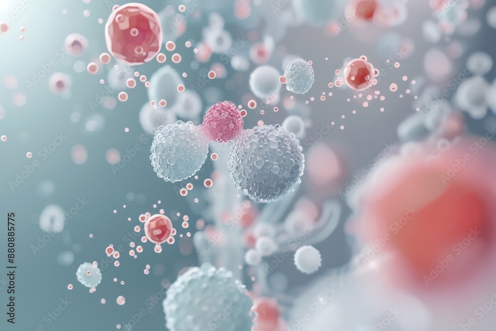 minimalist 3D visualization of nanoscale drug delivery systems or ...