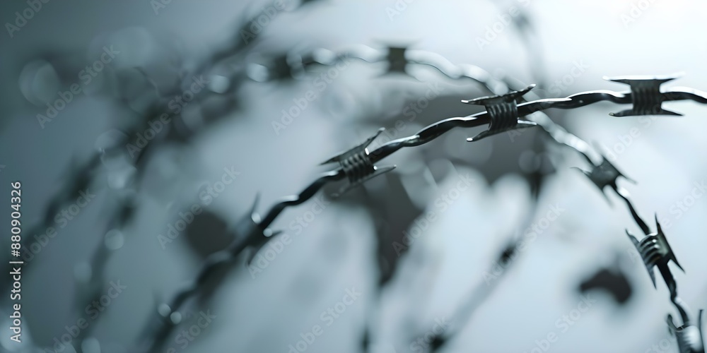 Barbed wire encircles the world in a global conflict border security ...