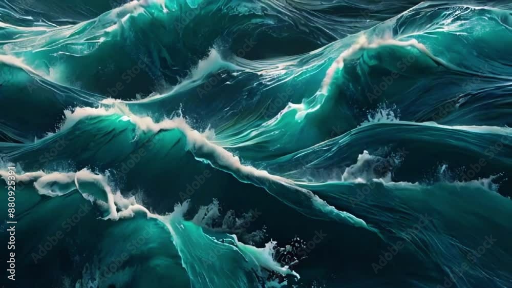 A dynamic representation of swirling ocean currents in shades of ...