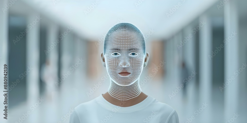 Generating Lifelike Fake Faces through Facial Recognition Technology. Concept Facial Recognition ...