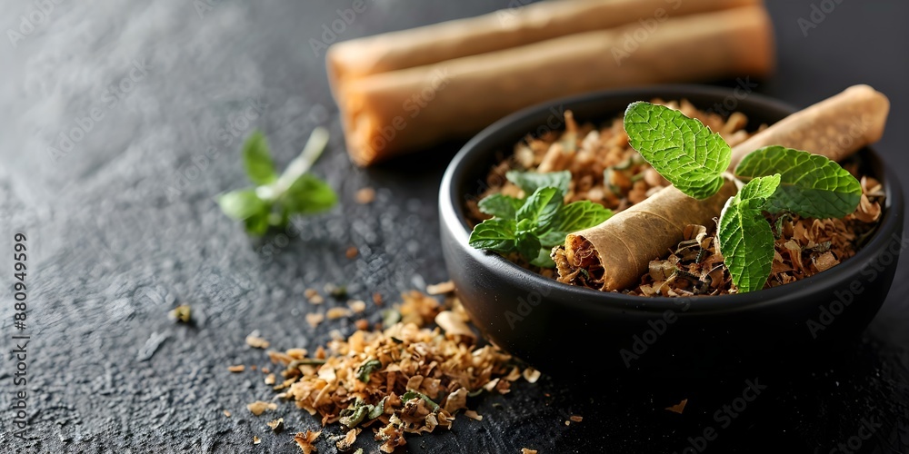 Rolling Natural Herbal Smoking Mixes as Tobacco Alternatives. Concept ...