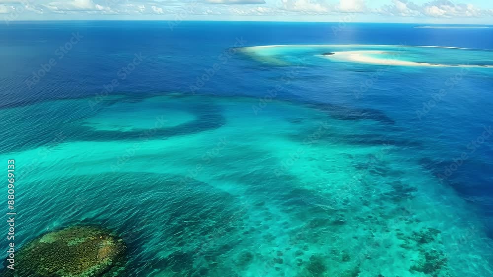 The circular coral atolls look like painted masterpieces when seen from ...