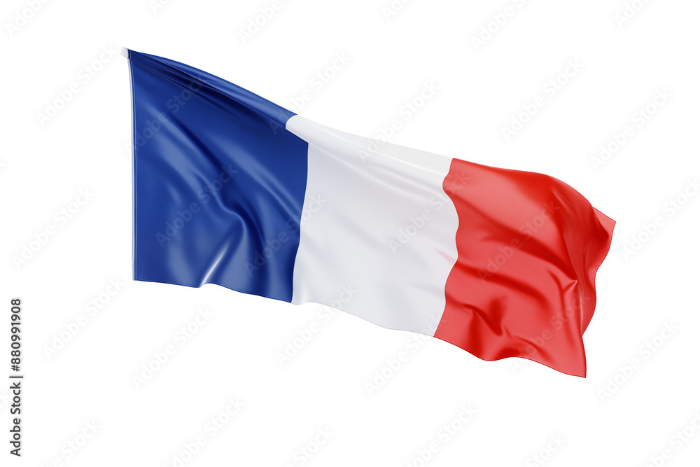 France flag on transparent background. France flag isolated on ...