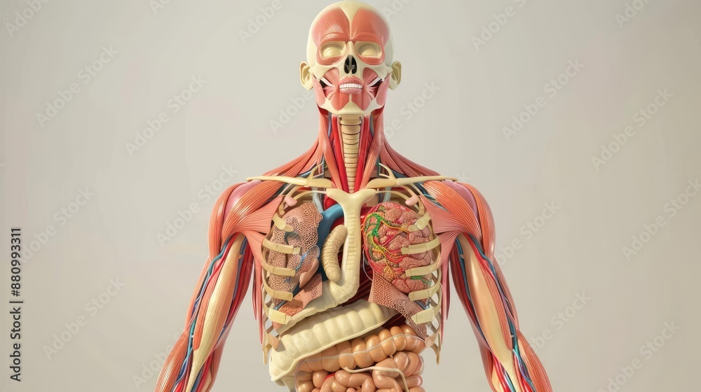 High-detail 3D model of the endocrine system, Human Body Anatomy ...