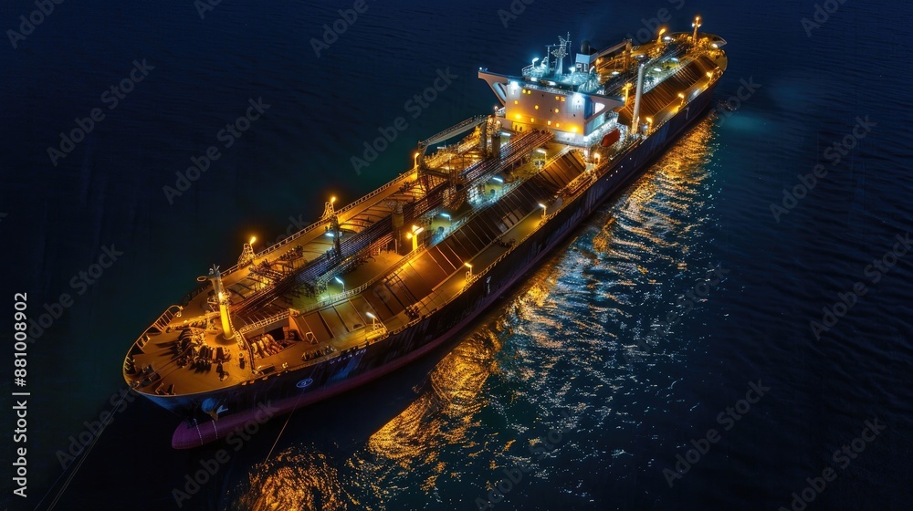 oil tanker, gas tanker in the high sea.Refinery Industry cargo ship ...