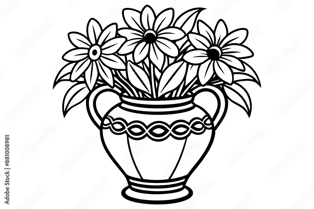 Black and white coloring book drawing, only thick outlines, for kids ...