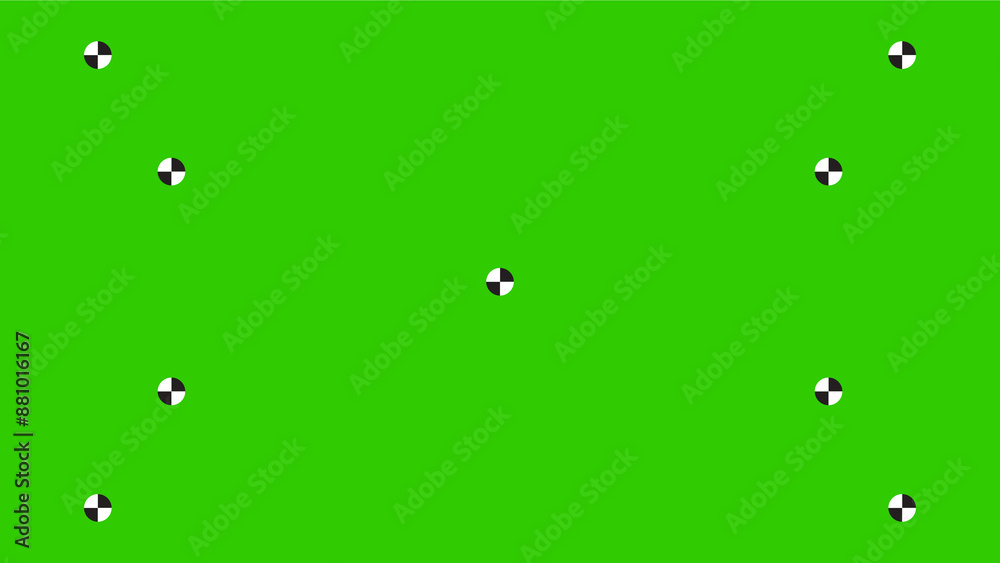 Green screen background, VFX motion tracking markers. Art design green ...