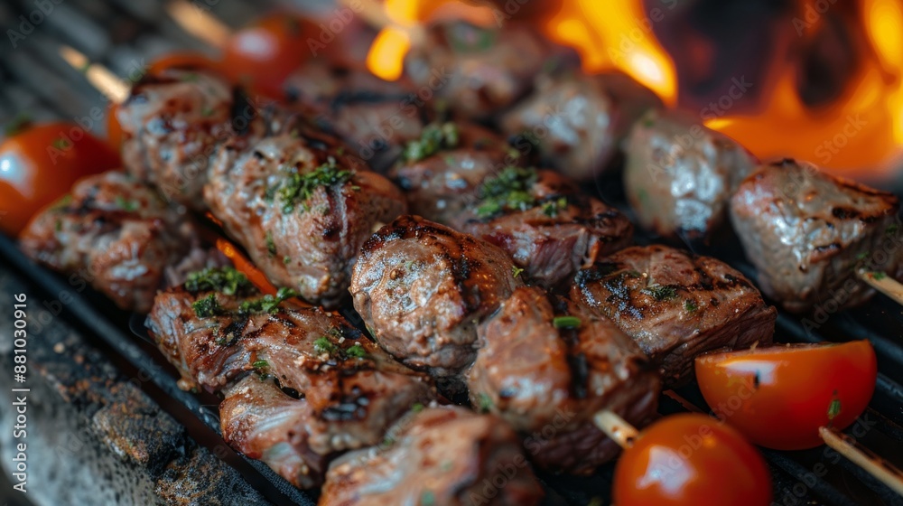 The national cuisine of Egypt. Kebab is well-marinated lamb or beef ...