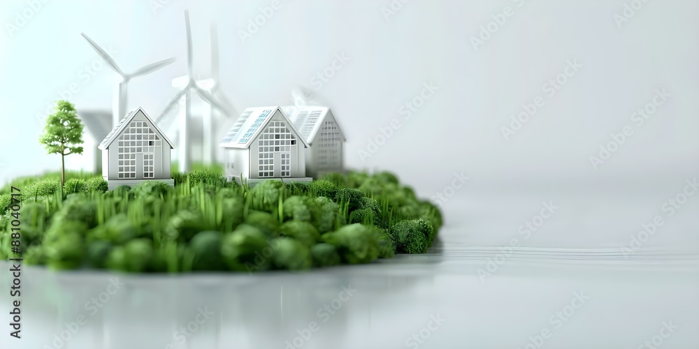 Designing a Circular Economy City Logo with Sustainable Buildings, Wind ...