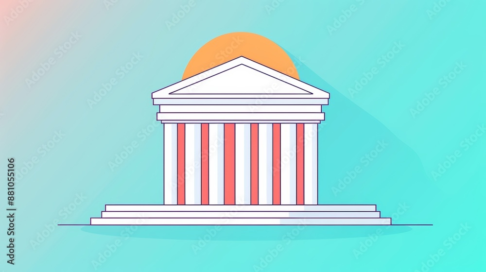 Detailed investment portfolio flat design front view banking sector ...