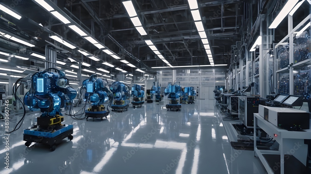 Advanced Robotics Manufacturing Facility with Futuristic Automation ...
