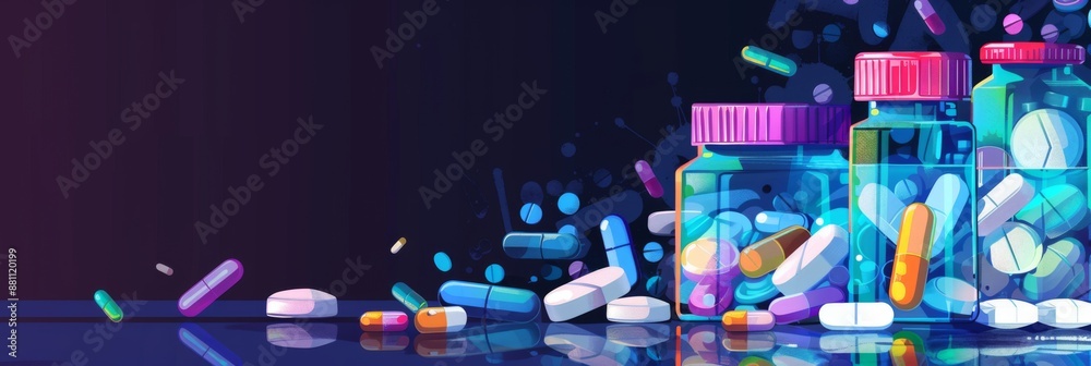 International Overdose Awareness Day. Horizontal banner. Medicine ...