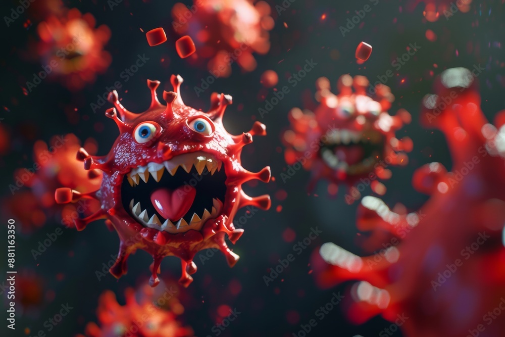 Virus features cute facial expressions making it seem quite friendly ...