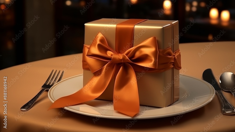Elegant wedding menu card mockup on luxurious table setting in fine ...