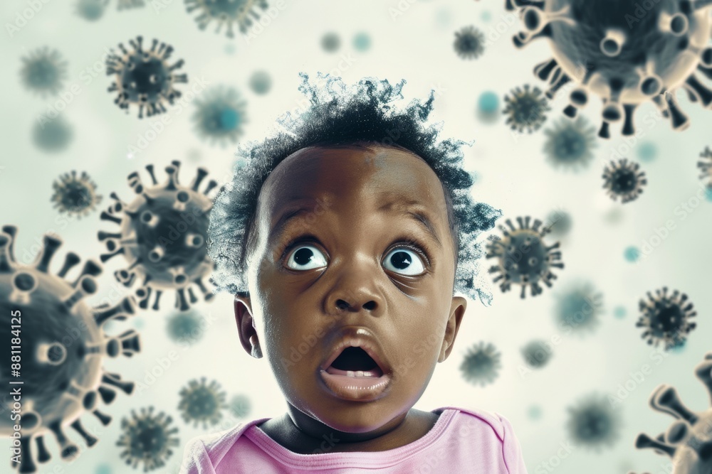 Deep frightened gaze of this young girl captures moment of innocence ...