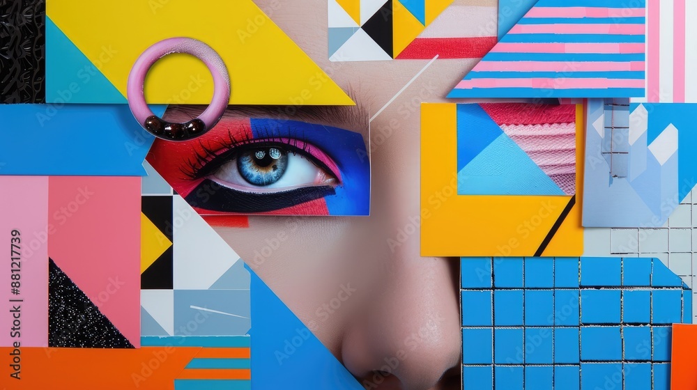 Captivating collage, visual trends with minimalist design, a sleek and ...