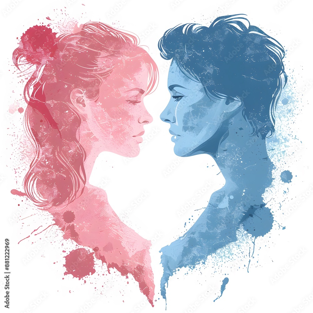 gender stereotypes vector concept with female and male gender symbols ...