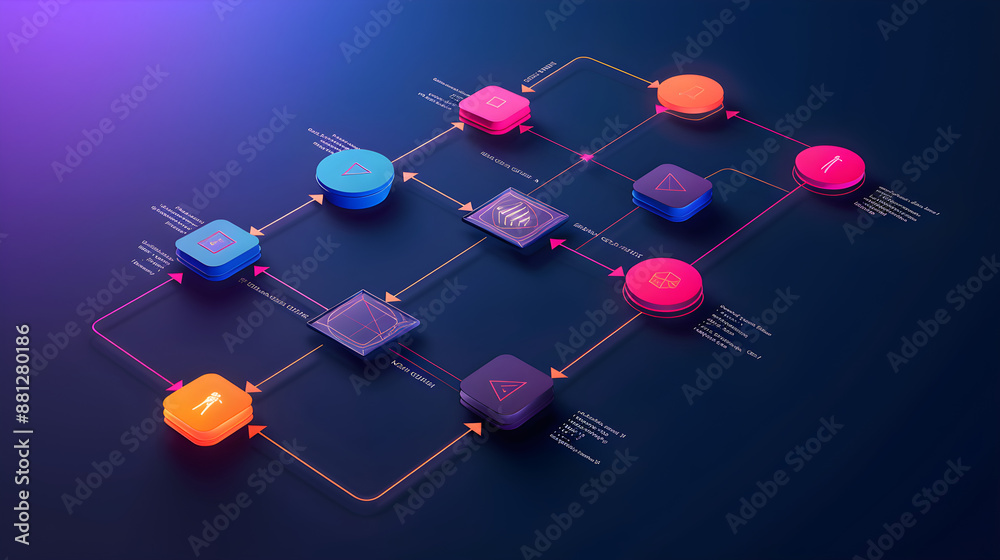 Illustrative Business Flowchart Displaying Sequential Process Steps, Tasks and Decision Points ...