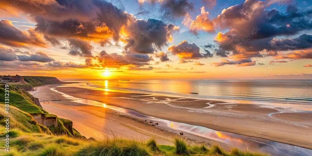 Stunning sunrise over the Normandy beach on the 80th anniversary of D ...