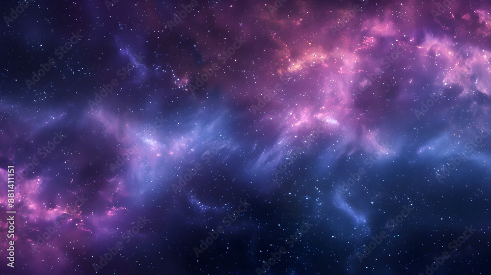 Seamless space texture background. Stars in the night sky with purple ...