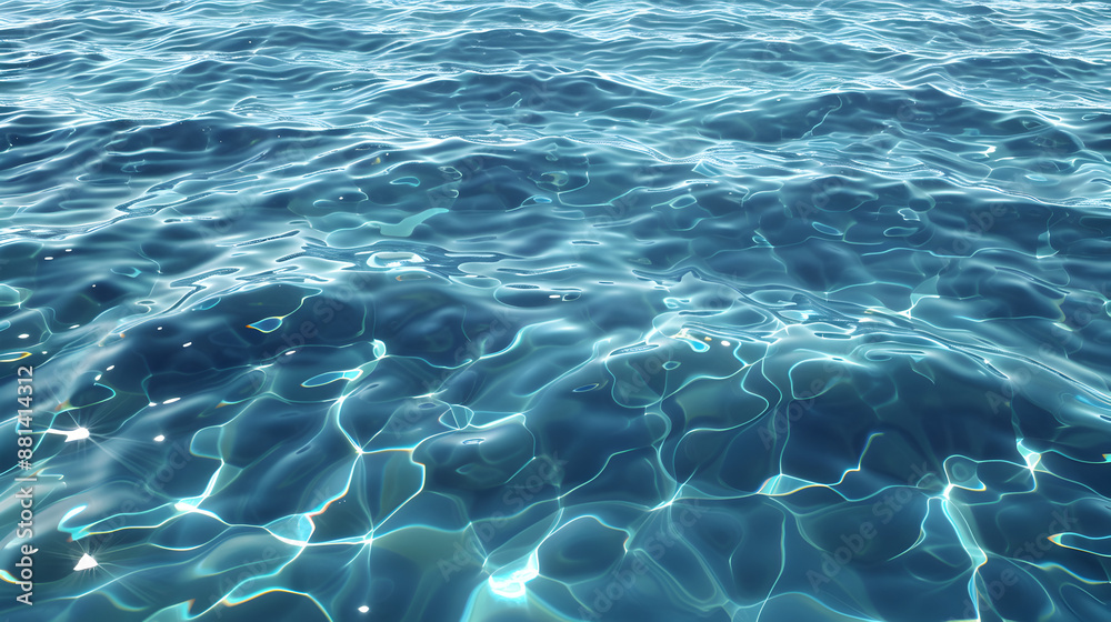 Seamless realistic water ripples or ocean waves tileable summer ...