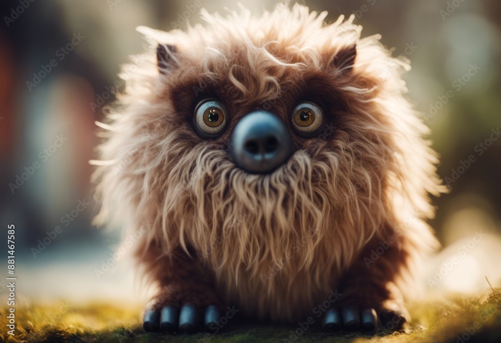 furry cute monster cartoon illustration character halloween vector ...