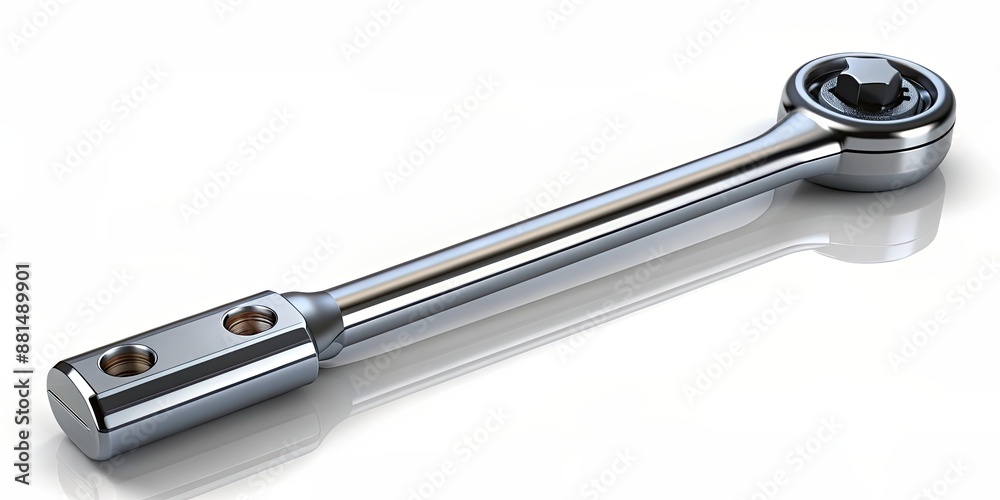 Mechanical torque wrench tool in rendering isolated on background ...