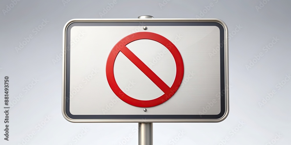 Isolated forbidden sign with a , forbidden, isolated, warning ...