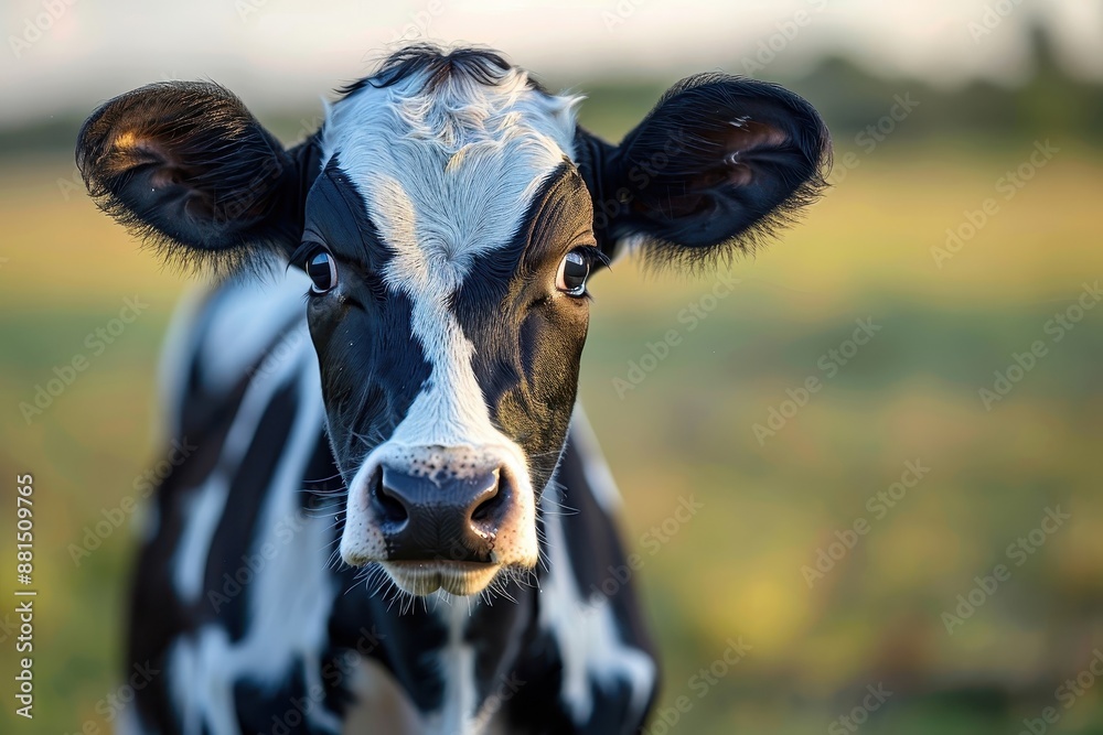 Highlights the inquisitive and gentle nature of cows through a close-up ...