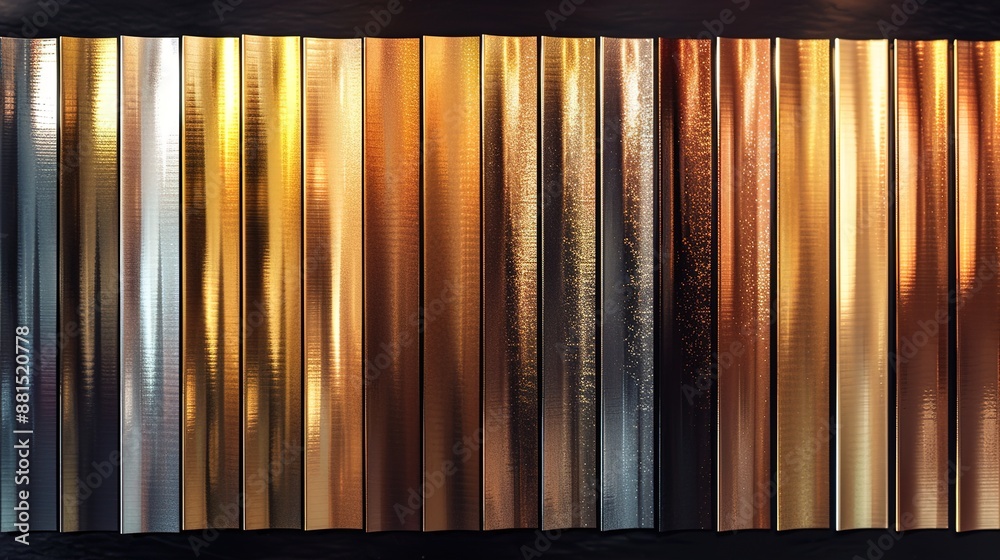 Gold rose, silver, bronze, copper and golden foil texture gradation ...