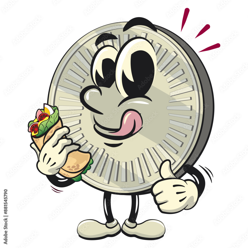 character of a coin money cartoon vector isolated clip art mascot ...