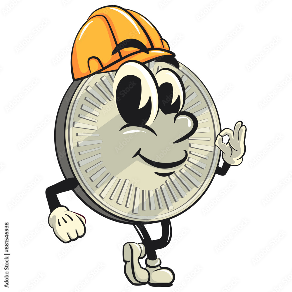 character of a coin money cartoon vector isolated clip art mascot ...